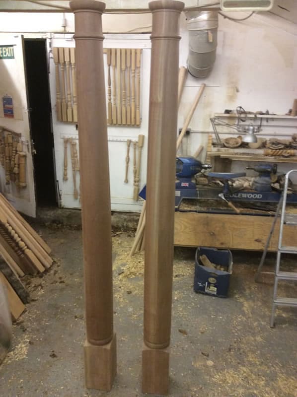 Bespoke Wooden Porch Columns / Pillars & Timber Pilasters